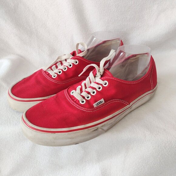 Vans | Shoes | Vans Classic Red Canvas Sneakers Mens Authentic Skate ...